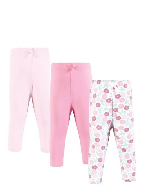 HUDSON BABY Soft Cotton Gathered Pants - Mint Floral