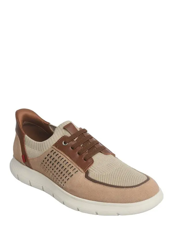 MARC JOSEPH NEW YORK Buffalo Street Hands Free Technology Lightweight Leather Sneaker - Beige