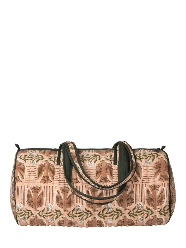 DANICA BRANDS Peregrine Block Print Weekender Bag - Beige