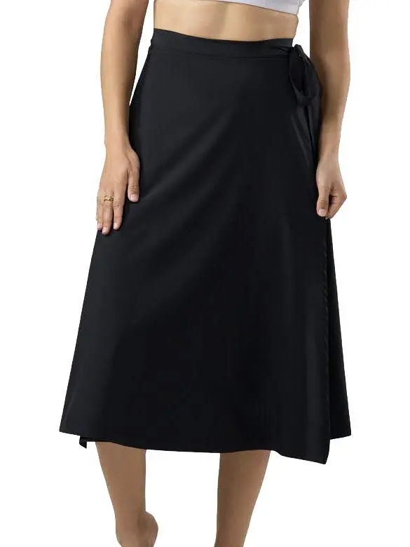 UV SKINZ Upf 50+ Sun Wrap Midi Skirt - Black