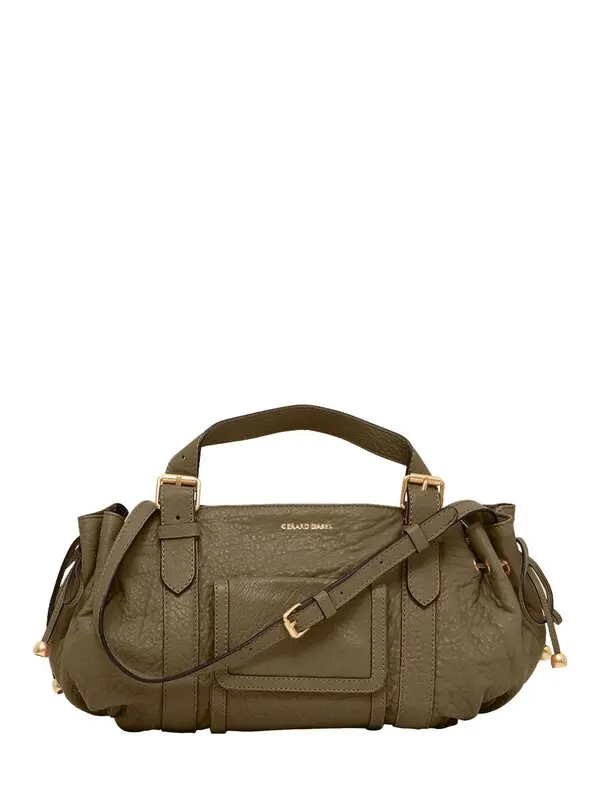 Gerard Darel 18h Leather Shoulder Bag - Khaki
