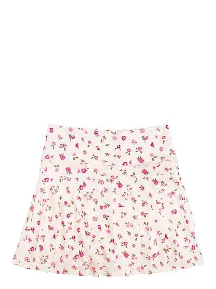 SWEET WINK Ditsy Floral Pleated Skort - Ivory