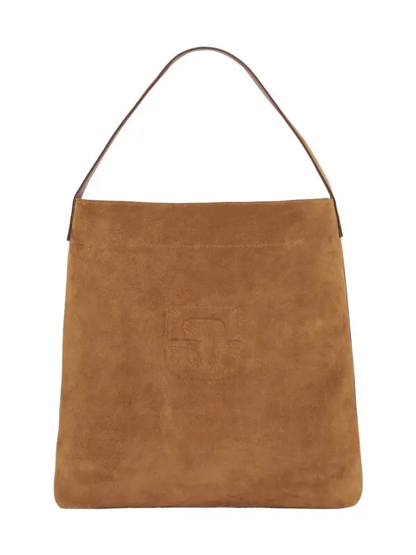 Gerard Darel Lady Gd Suede Tote Bag - Wheat