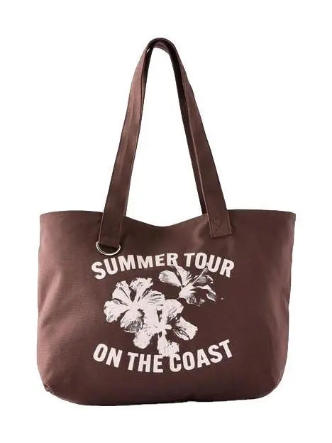COTTON ON Parker Tote Bag - Rich Mocha Summer Tour