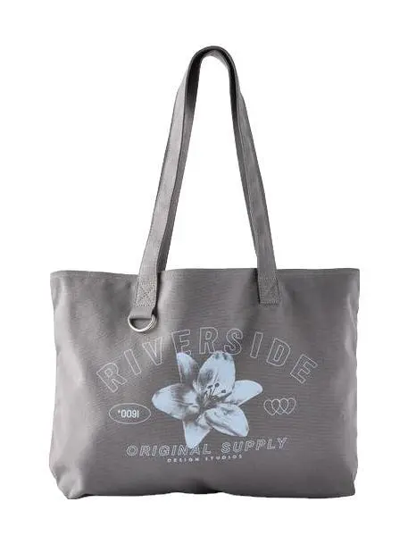 COTTON ON Parker Tote Bag - Washed Charcoal Riverside