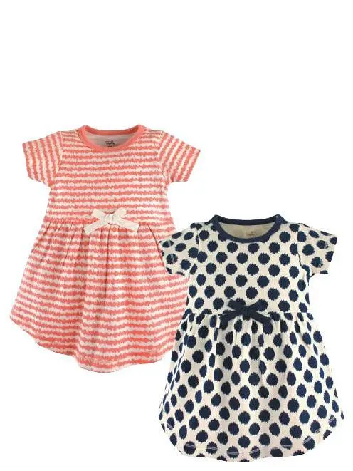 TOUCHED BY NATURE Organic Cotton Dress Duo Short And Styles - Scribble Dot