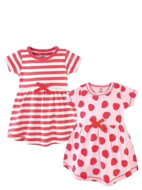 TOUCHED BY NATURE Organic Cotton Dress Duo Short And Styles - Strawberries