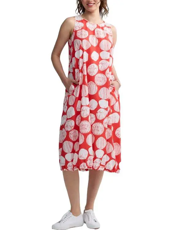 LUUKAA Selenea Printed Balloon Dress - Mandarin Print