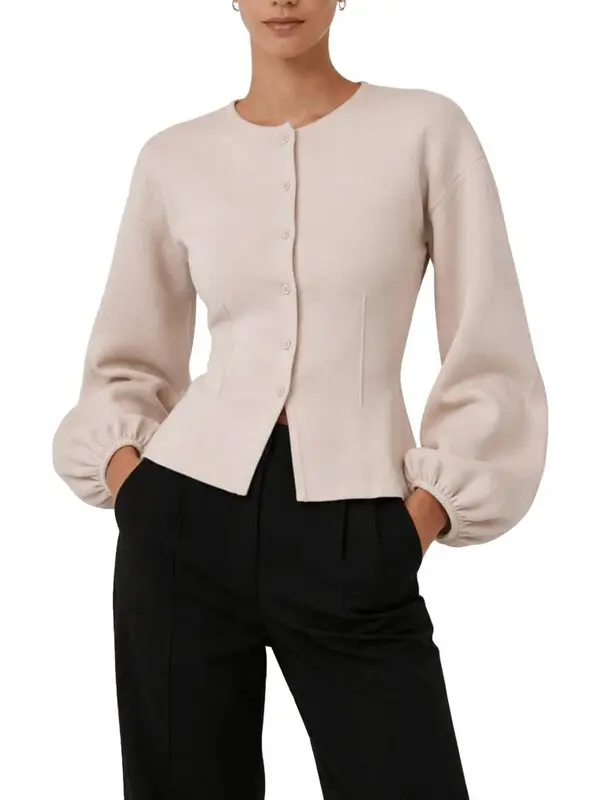 THE IQ COLLECTION Concha Jacket - Beige