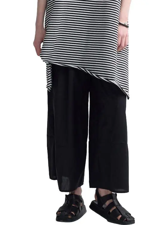 LUUKAA Elinea Printed Poplin Wide-leg Pants - Black
