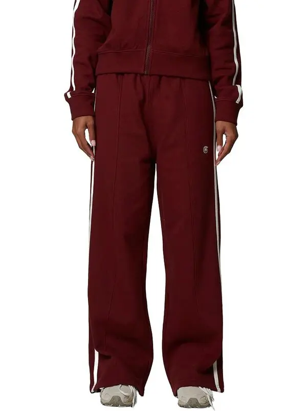 GOOD FOR NOTHING Emblem Sport Tracksuit Joggers - Burgundy