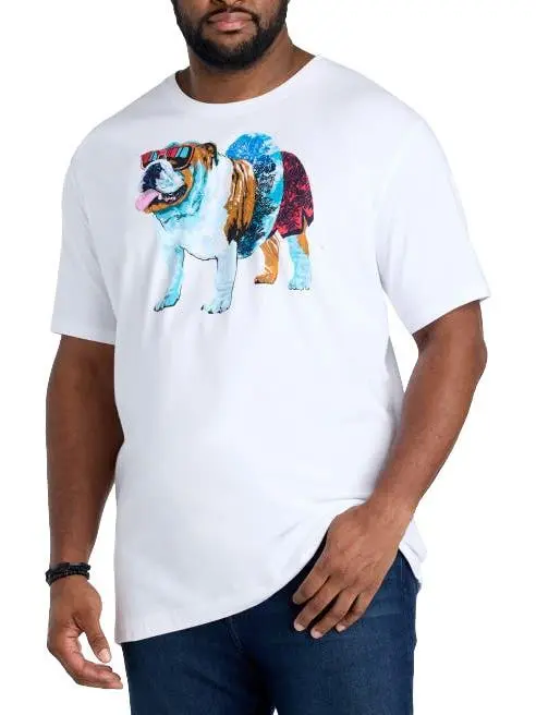 ROBERT GRAHAM BY DXL Big & Tall Pool Day Graphic Tee - White