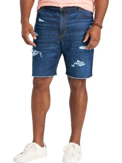 TRUE NATION BY DXL Athletic Fit Everyday Denim Shorts - Refined Blue