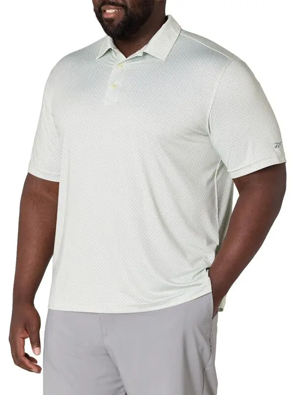 REEBOK Big & Tall Geometric Dot Performance Polo Shirt - Dew