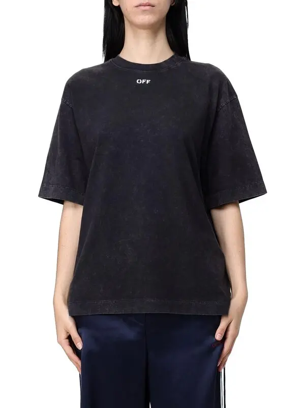 Off-White Off" Logo T-shirt - Black