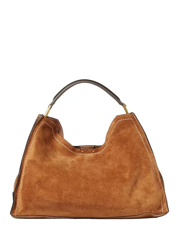 GIANNI CHIARINI Suede Top Handle Bag - Brown