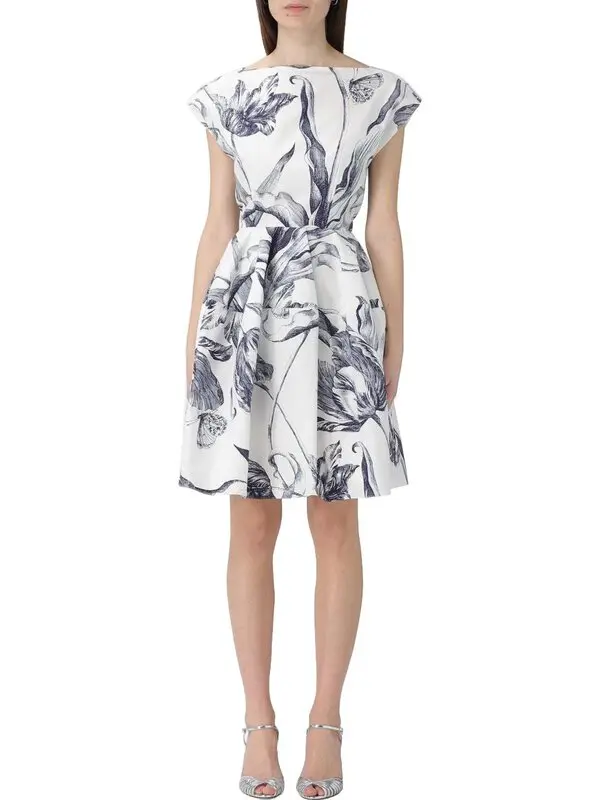 Erdem Floral Print Midi Dress - White
