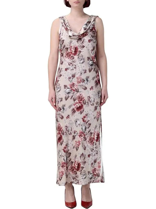 Acne Studios Floral Print Maxi Dress - Beige
