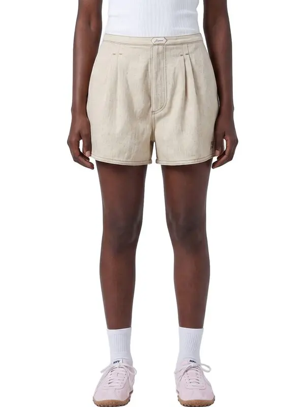 Jacquemus Cotton Blend Shorts - Beige