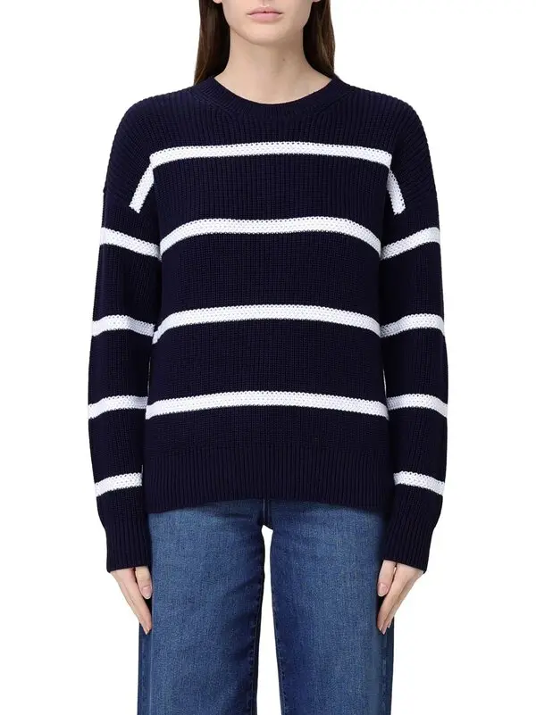 Ralph Lauren Striped Crew Neck Pullover - Blue