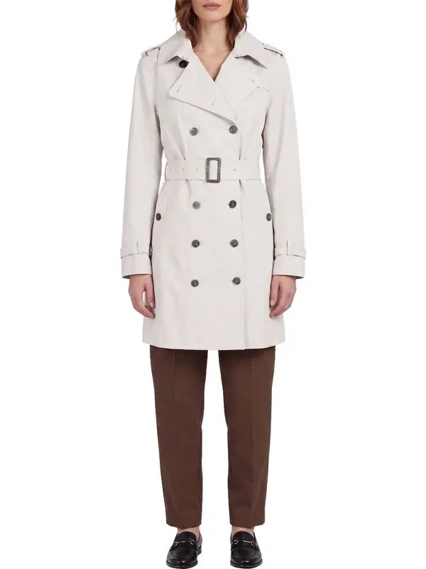 SAVE THE DUCK Belted Trench Coat - Camel