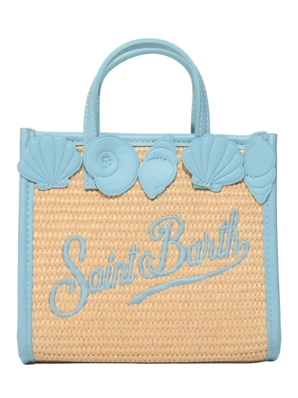 MC2 SAINT BARTH Straw Tote Bag With Shell Embellishments - Beige