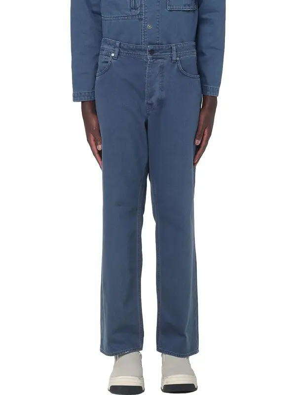Stone Island Straight Fit Cotton Denim Jeans - Blue