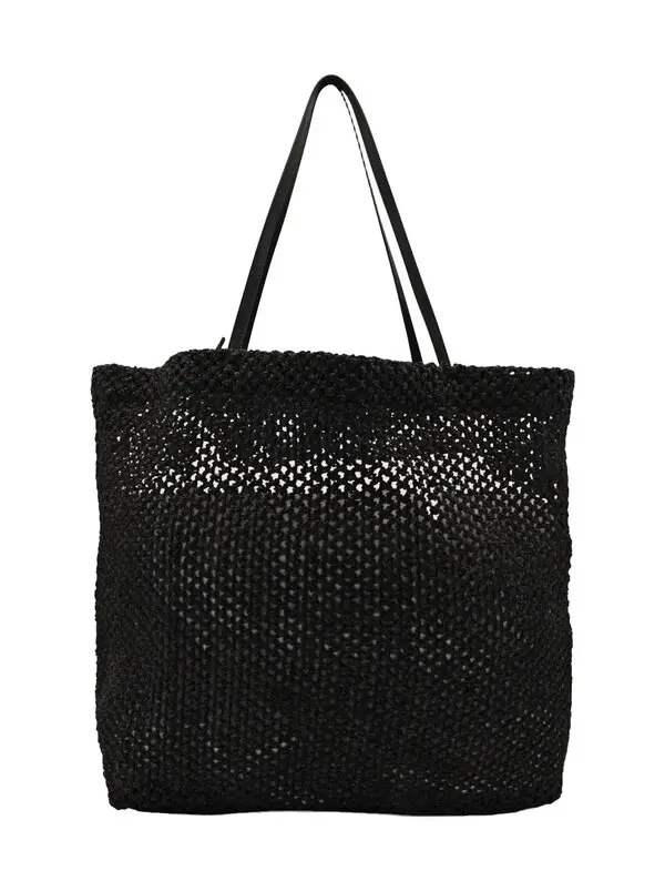 THE ROW Woven Tote Bag - Black