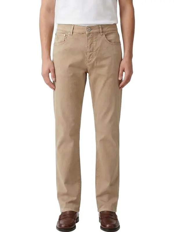 Brunello Cucinelli Cotton Stretch Slim Fit Trousers - White