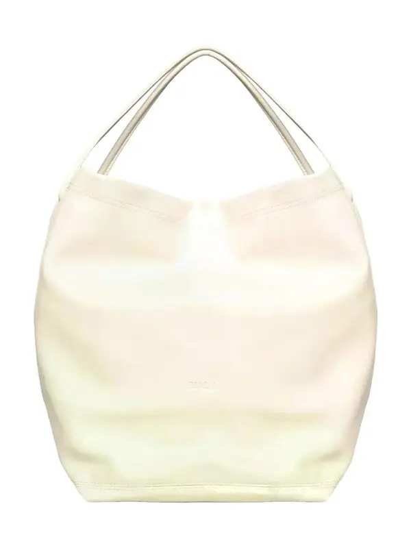 BIASIA Logo Embossed Leather Tote Bag - Neutrals