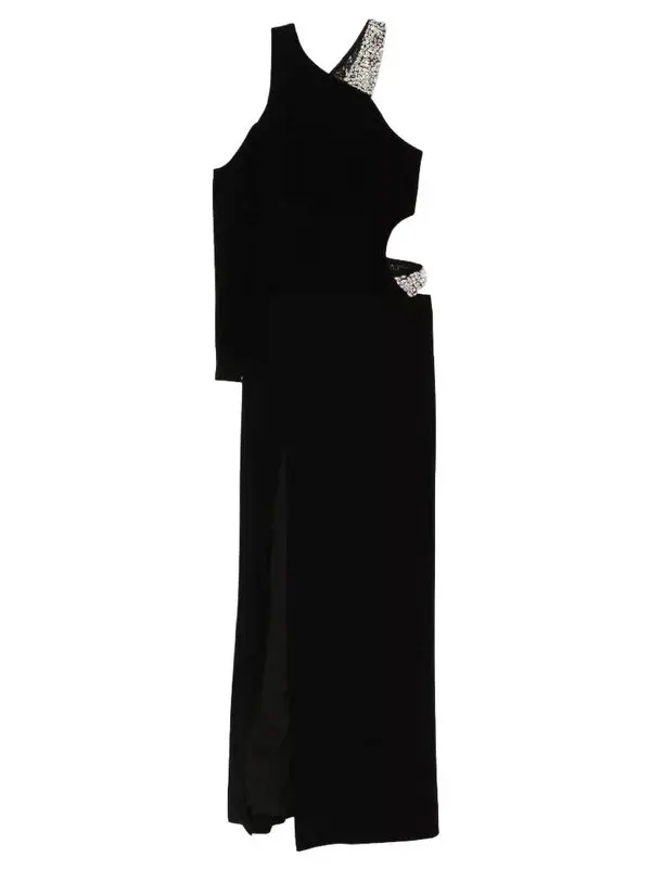 JEAN-LOUIS SABAJI Crystal Embellished Cut-out Maxi Dress - Black