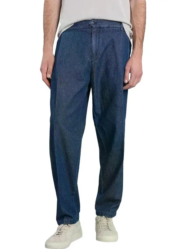 BRIGLIA 1949 Pleated Detail Jeans - Blue