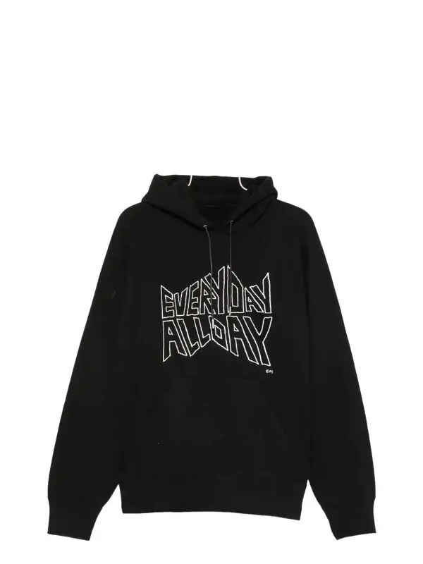 Sacai X Geoff Mcfetridge Graphic Print Hoodie - Black