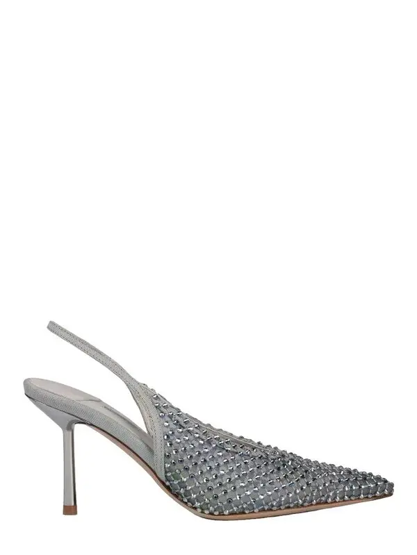 LE SILLA Gilda Crystal-embellished Slingback Pumps - Grey