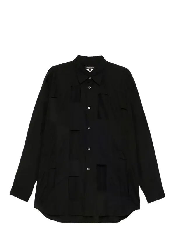 Comme Des Garçons Cutwork Long-sleeve Shirt - Black