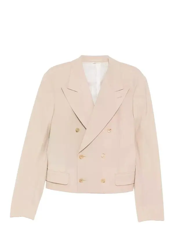 Comme Des Garçons Double-breasted Cropped Jacket - Neutrals