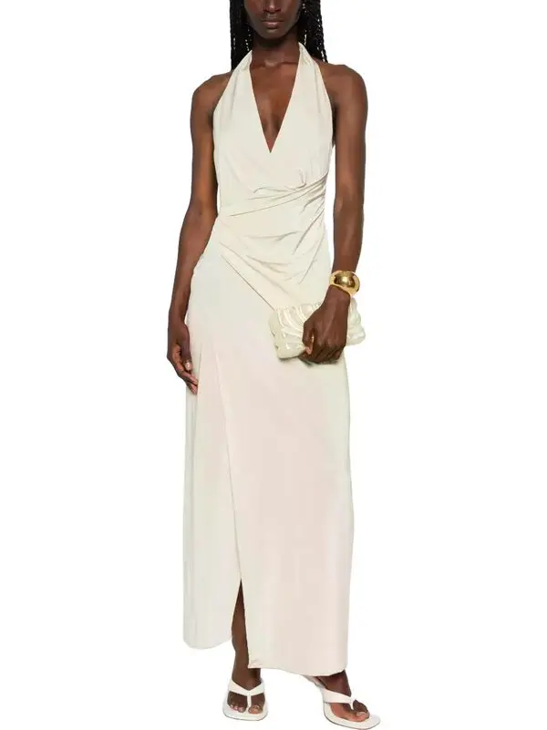 RAME Ruched Detail Maxi Dress - Neutrals
