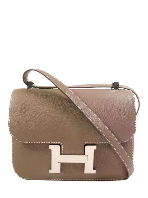 Hermès Constance 24 Calfskin Crossbody Bag - Grey