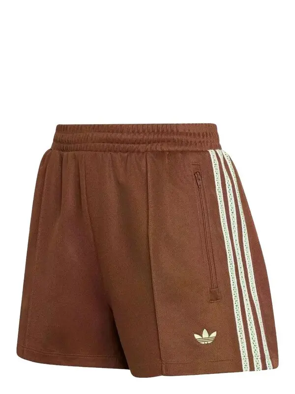Adidas Summer Glow Side-stripe Logo-embroidered Shorts - Brown
