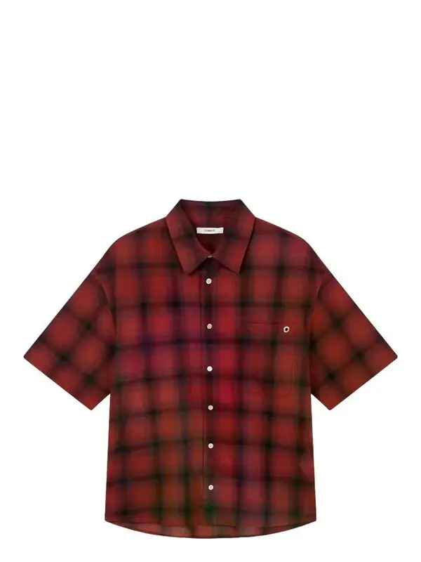 STUDIO TOMBOY Check-pattern Short-sleeve Shirt - Red