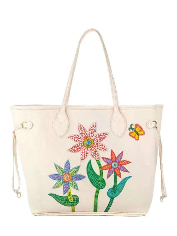 LOUIS VUITTON X Yayoi Kusama 2023 Mm Neverfull Tote Bag - Neutrals