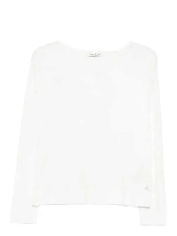 Marc O'polo Long-sleeve T-shirt With Chest Pocket - White