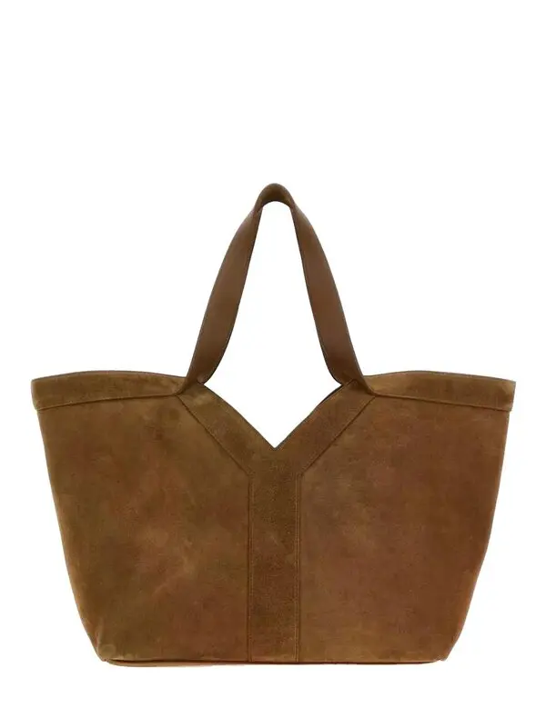 Saint Laurent Y-shaped Suede Tote Bag - Brown