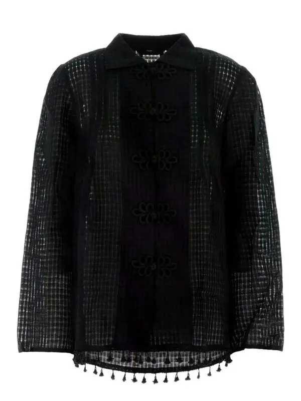 BODE Surrey Frog-fastening Shirt - Black