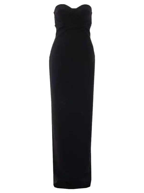 Solace London Keaton Sweetheart Neckline Maxi Dress - Black