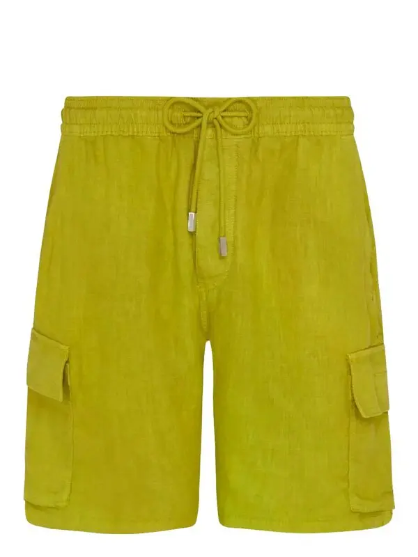 Vilebrequin Linen Cargo Shorts - Green