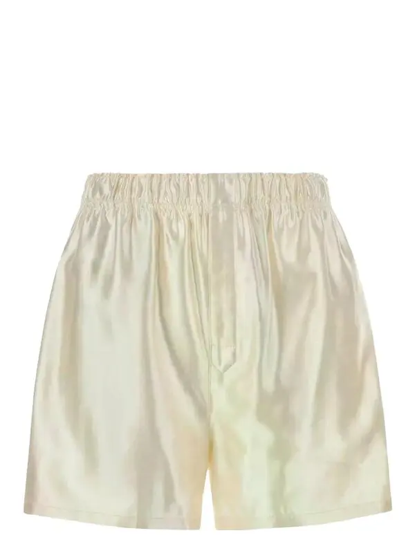 Carven Satin Finish Elasticated Waist Shorts - Neutrals