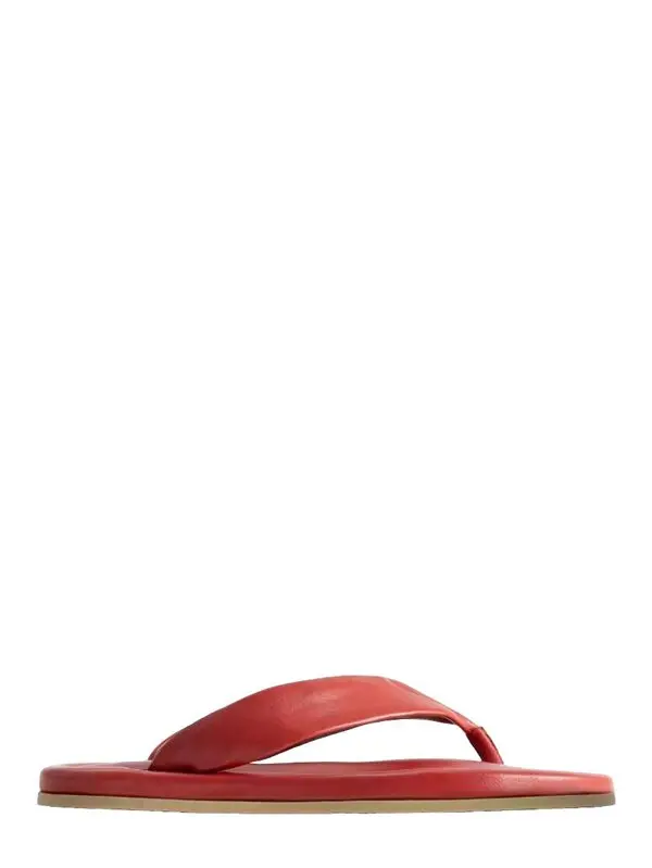 By Far Dasha 2.0 Leather Thong Sandals - Red