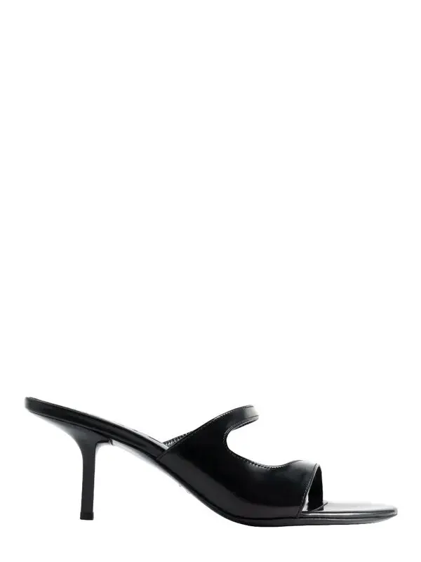 By Far Serena Patent-leather Sandals - Black