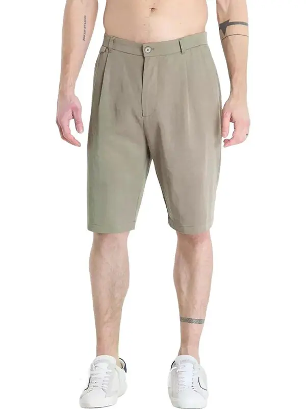 Guess Pleated Detail Shorts - Green